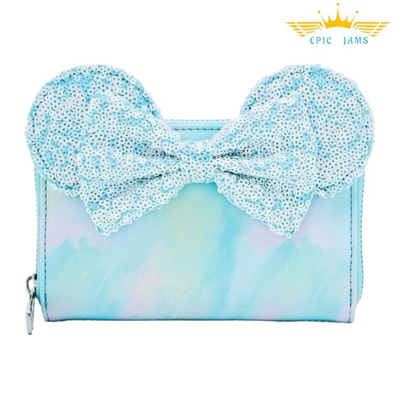 Loungefly | Bags | Loungefly Disney Minnie Mouse Sequin Bow Small Zip ...